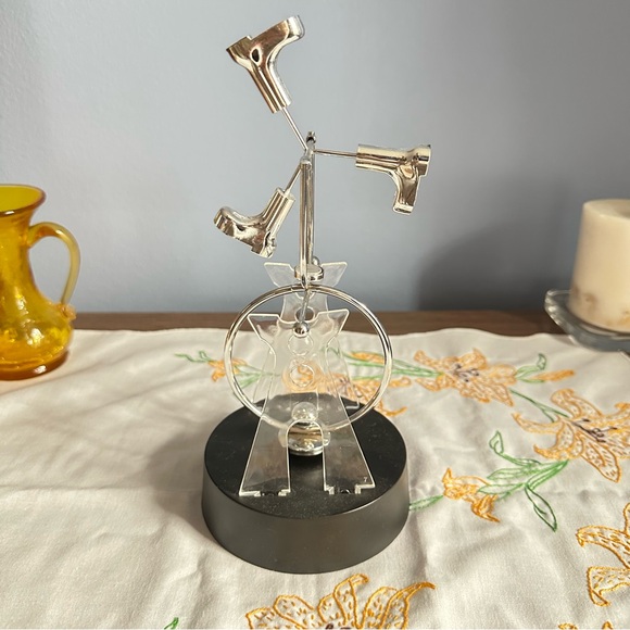 Accents | Perpetual Motion Desk Toy Chrome Shoe Spinner Kinetic ...